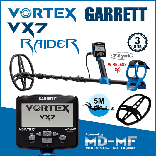 Garrett Vortex VX7 au meilleur prix sur TerreDetecteurs.fr